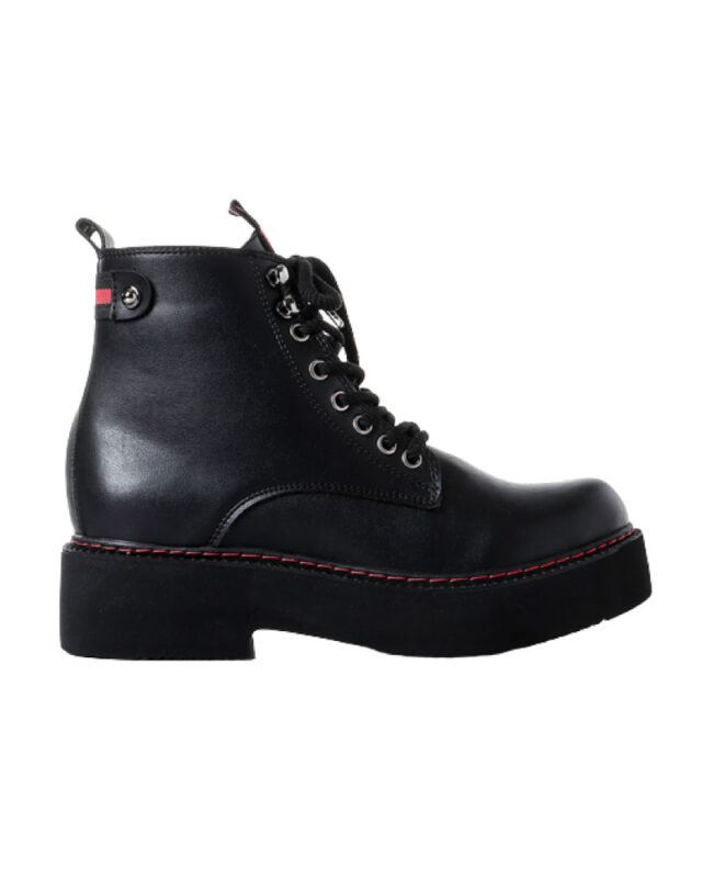 Platform Leather Chunky Boot For Women - Levent Shoes