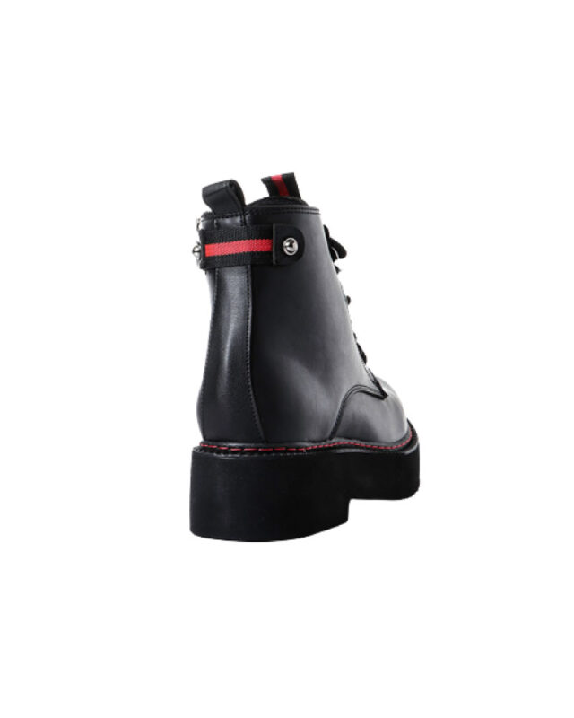 Platform Leather Chunky Boot For Women - Levent Shoes