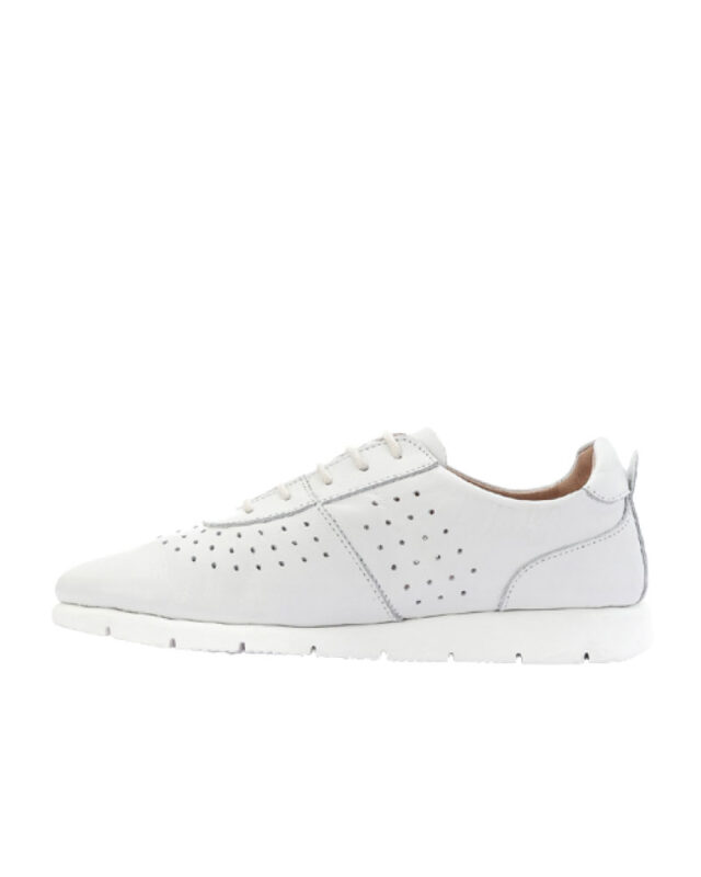 Genuine Leather Lace Up Sneaker - Levent Shoes
